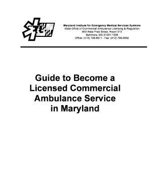 Fillable Online miemss State Office of Commercial Ambulance Licensing ...