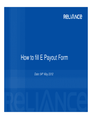 Fillable Online How to fill E Payout Form - Reliance Mutual Fund Fax ...