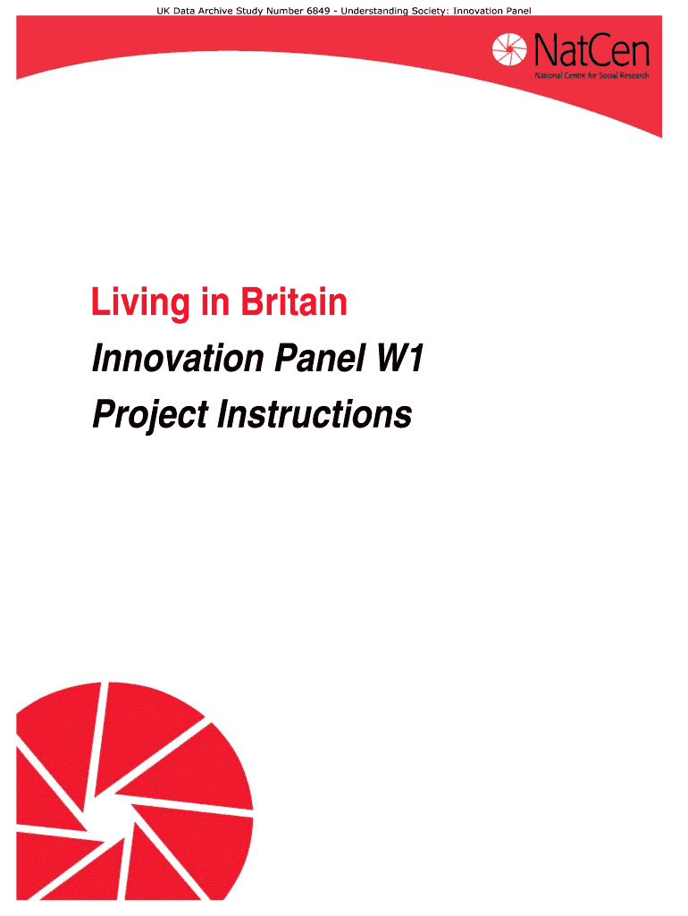 Fillable Online doc ukdataservice ac SN 6849 - Innovation Panel, Wave 1: Project ... - UK Data ...