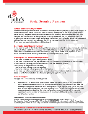 Fillable Online stjohns The Social Security Administration issues ...
