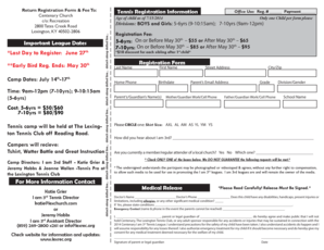 Fillable Online **Early Bird Reg. Ends: May 30th Registration Form Fax ...