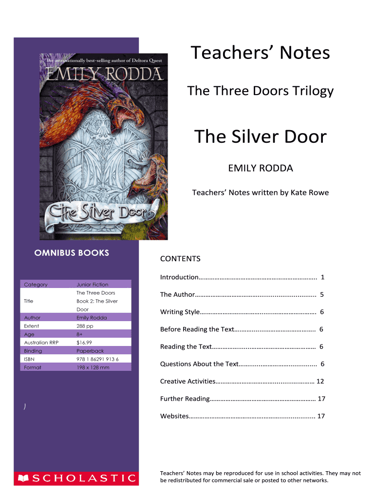 Fillable Online The Three Doors Trilogy Fax Email Print - pdfFiller