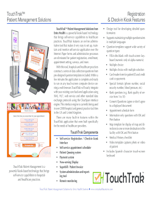 Fillable Online & Check-in Kiosk Features Fax Email Print - pdfFiller