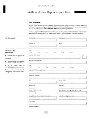 Fillable Online Additional Score Report Request Form - Mba.com - GMAT Fax Email Print - pdfFiller