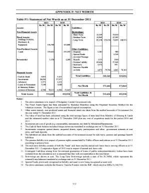 Fillable Online assets liabilit5ie and net worth form 2013 Fax Email ...