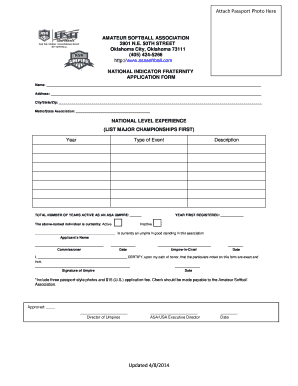 Fillable Online 2014 National Indicator Fraternity Application Form ...