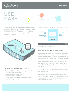 Fillable Online Clicktools Use Case: Web2Lead Form - Clicktools.com Fax ...