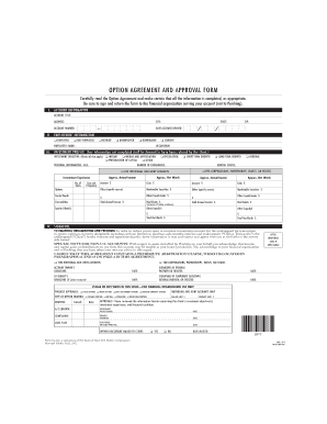 Fillable Online OPTION AGREEMENT AND APPROVAL FORM - BBVA Compass Fax ...