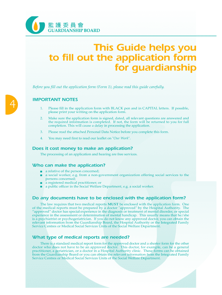 Fillable Online adultguardianship org This Guide helps you to fill out ...