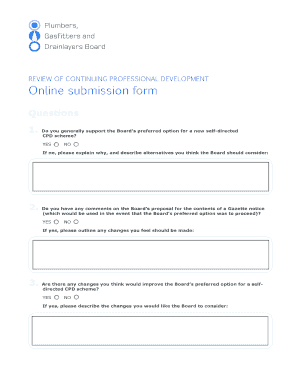 Fillable Online REVIEW OF CONTINUING PROFESSIONAL DEVELOPMENT Fax Email ...