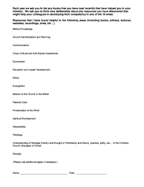 Fillable Online michigandisciples COM - Clergy Standing Renewal Form ...
