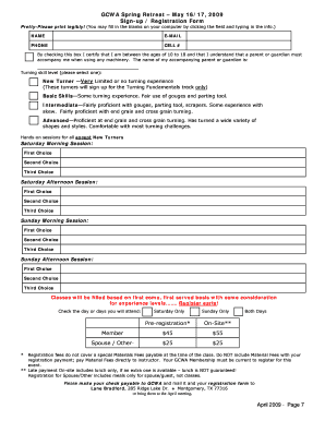 Fillable Online April - Gulf Coast Woodturners Association Fax Email ...