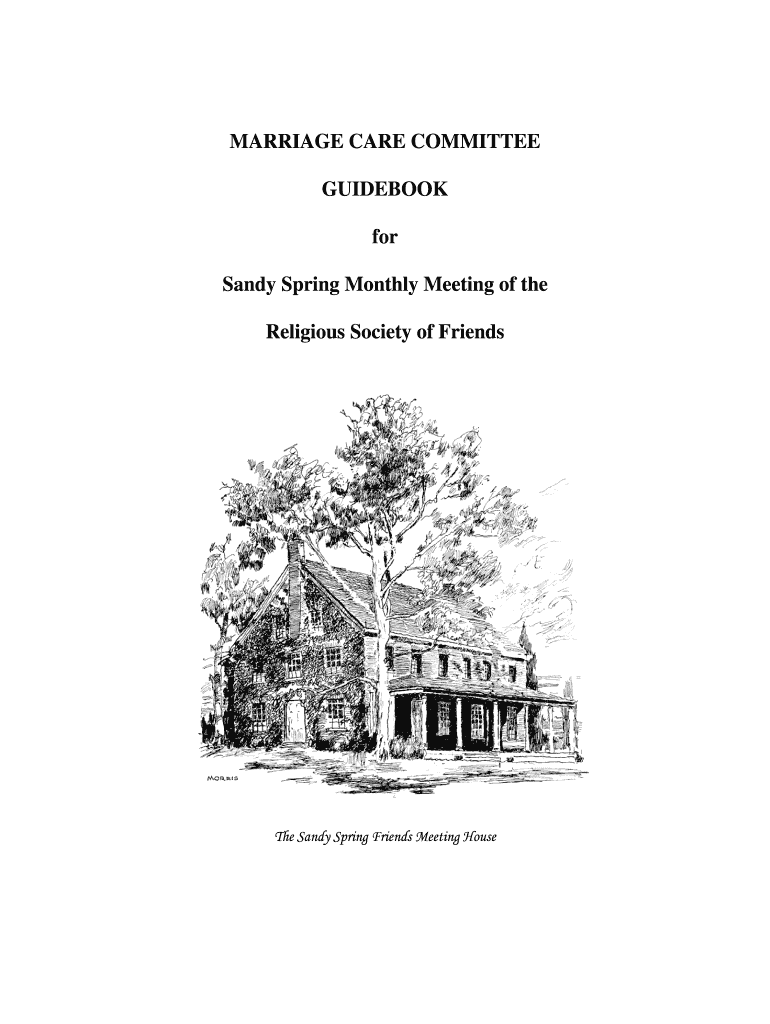 Fillable Online sandyspring BMarriageb Care Committee Guidebook - Sandy ...
