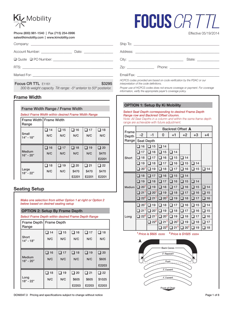 Fillable Online View Order Form - Ki Mobility Fax Email Print - pdfFiller