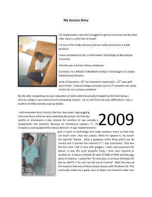 Fillable Online My Success Story Fax Email Print - pdfFiller