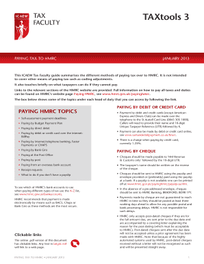 Fillable Online PAYING TAX TO HMRC Fax Email Print - pdfFiller