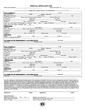 Fillable Online Apartment Address: Fax Email Print - pdfFiller