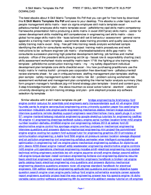 Fillable Online It Skill Matrix Template Xls PdfFREE IT SKILL MATRIX ...