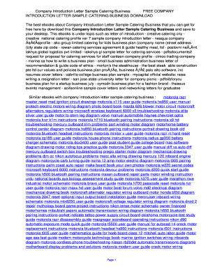Fillable Online Company Introduction Letter Sample Catering ...