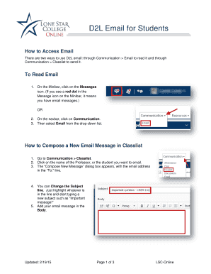 Fillable Online D2L Email for Students Fax Email Print - pdfFiller