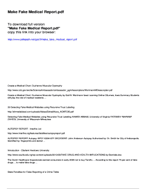 Fillable Online Make Fake Medical Report Fax Email Print - pdfFiller