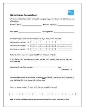 Fillable Online Previous Name: Previous Signature: Fax Email Print - pdfFiller