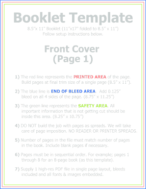 Fillable Online Booklet Template Fax Email Print - pdfFiller
