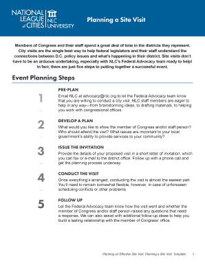 Fillable Online Planning a Site Visit Fax Email Print - pdfFiller
