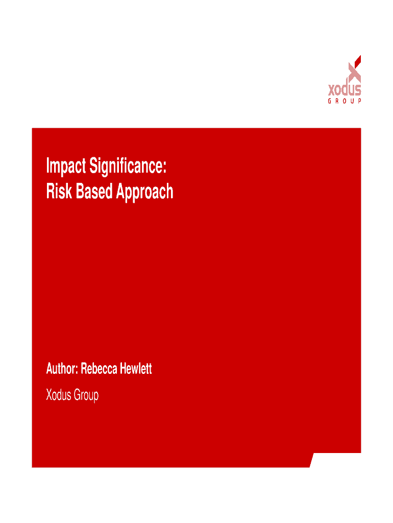 Fillable Online Impact Significance: Fax Email Print - pdfFiller