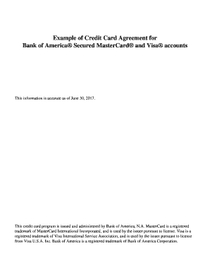 Fillable Online Example of Credit Card Agreement for Fax Email Print ...
