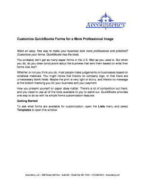 Fillable Online Customize QuickBooks Forms for a More Professional ...