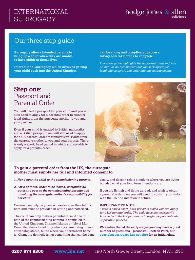 Fillable Online SURROGACY Fax Email Print - pdfFiller