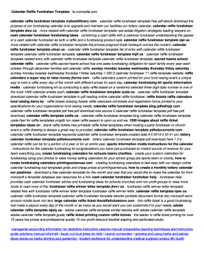 Fillable Online Calendar Raffle Fundraiser Template - le Fax Email ...