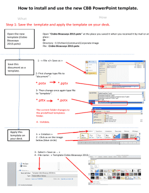 Fillable Online How to install and use the new CBB PowerPoint template ...