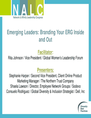 Fillable Online Emerging Leaders: Branding Your ERG Inside Fax Email ...
