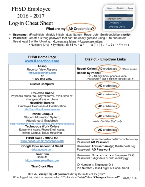 Fillable Online FHSD Employee Fax Email Print - pdfFiller
