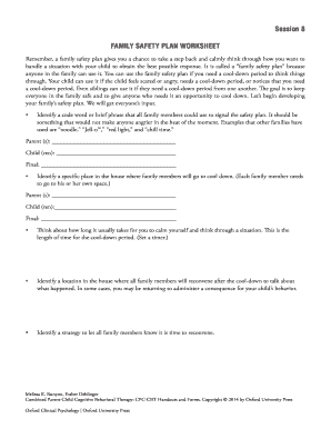 Fillable Online FAMILY SAFETY PLAN WORKSHEET Fax Email Print - pdfFiller