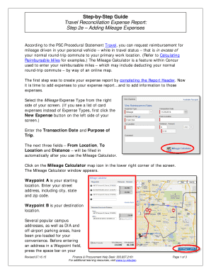 Fillable Online Travel Reconciliation Expense Report: Fax Email Print ...