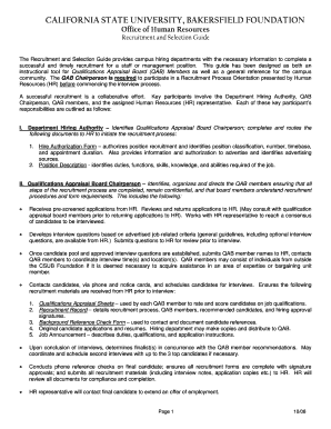 Fillable Online Recruitment and Selection Guide Fax Email Print - pdfFiller