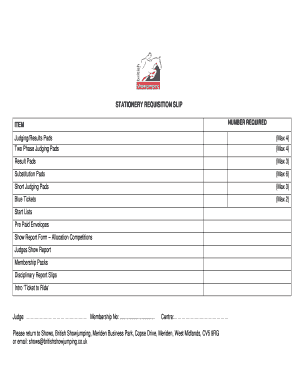 Fillable Online STATIONERY REQUISITION SLIP Fax Email Print - pdfFiller
