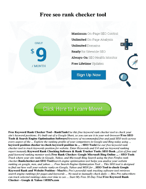 Fillable Online Free seo rank checker tool Fax Email Print - pdfFiller