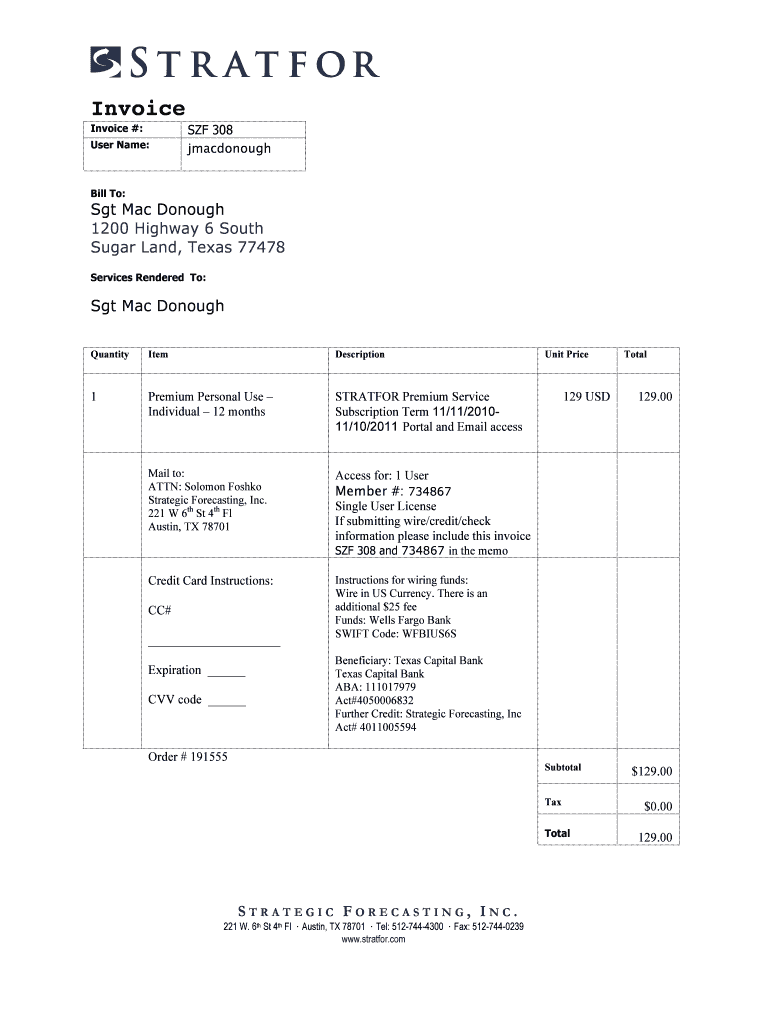 Fillable Online Invoice #: Fax Email Print - pdfFiller