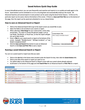 Fillable Online Saved Actions Quick Step Guide Fax Email Print - pdfFiller
