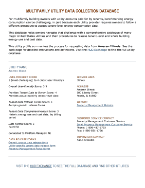 Fillable Online MULTIFAMILY UTILITY DATA COLLECTION DATABASE Fax Email ...