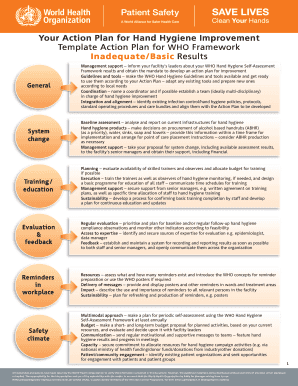 Fillable Online Your Action Plan for Hand Hygiene Improvement Fax Email ...