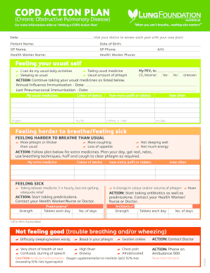Fillable Online COPD ACTION PLAN Fax Email Print - pdfFiller