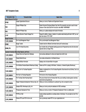 Fillable Online BST Transaction Codes Fax Email Print - pdfFiller