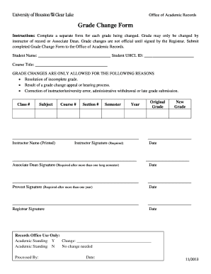 Fillable Online Electronic Grade Change Request - eGradeChange ...