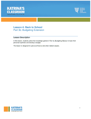 Fillable Online Lesson 4: Back to School Fax Email Print - pdfFiller