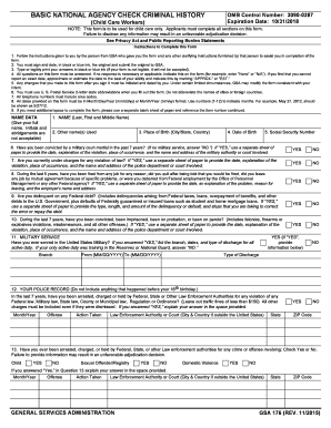 Fillable Online BASIC NATIONAL AGENCY CHECK CRIMINAL HISTORY Fax Email ...